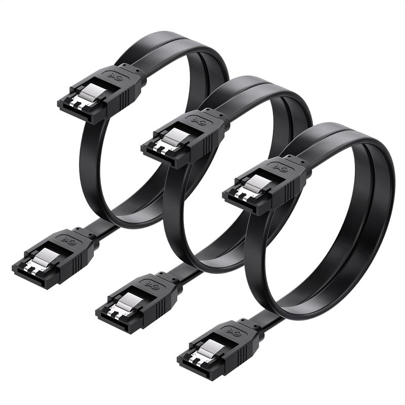 Cable Matters SATA Cable (Straight) Sata3 Cable 45cm 3 Pack 6 Gbps ...