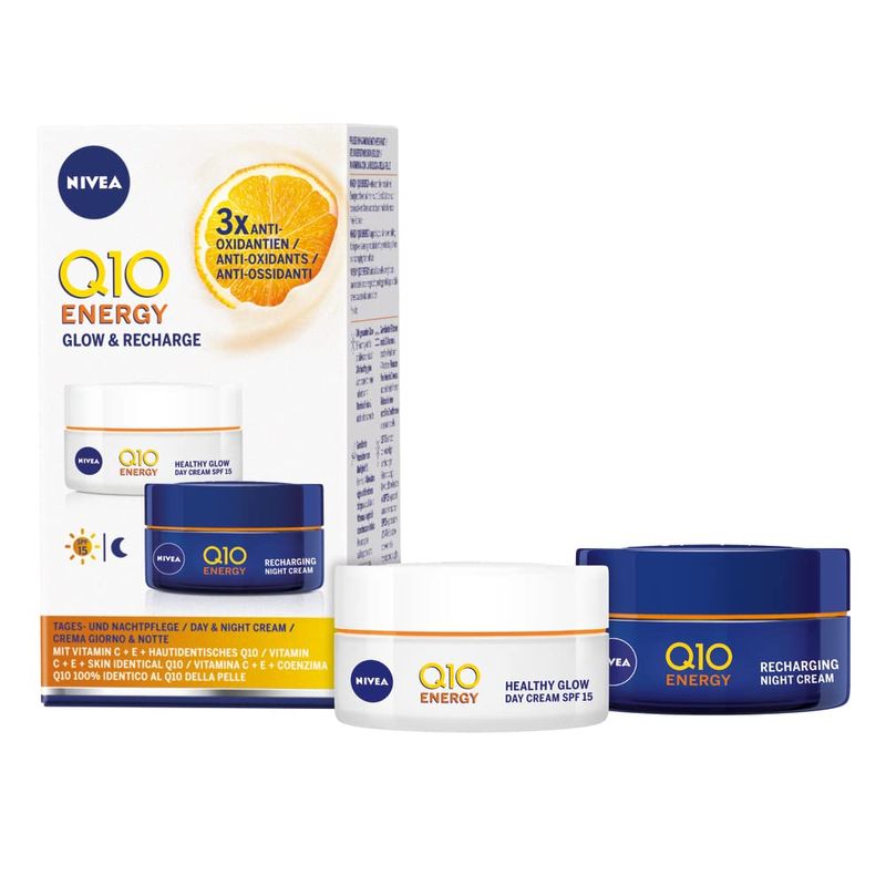 NIVEA Q10 Energy Duo Pack, Contains 1x Q10 Energy Recharging Night, 1x ...
