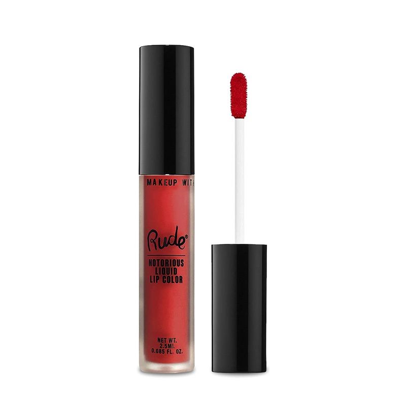 Rude Cosmetics Notorious Rich Long Liquid Lip Color - Radical Red Lip ...