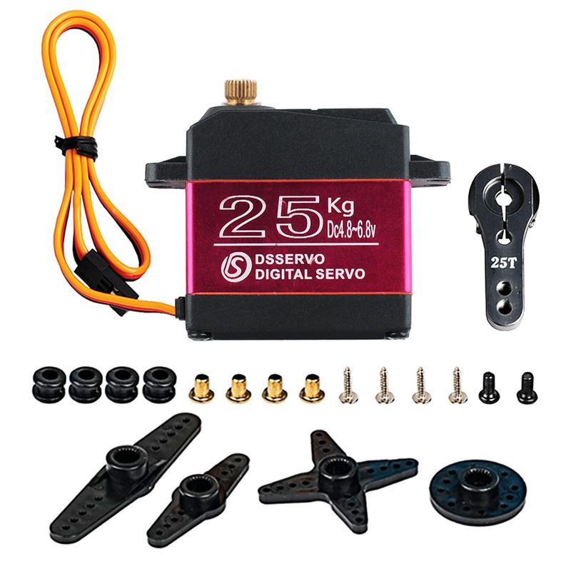 Stemedu DS3225 25KG High Torque RC Servo, Control Angle 180 Degree ...