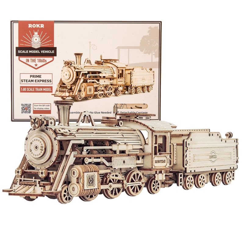 ROKR 3D Wooden Puzzle for Adults Mechanical Car Model-DIY Building ...