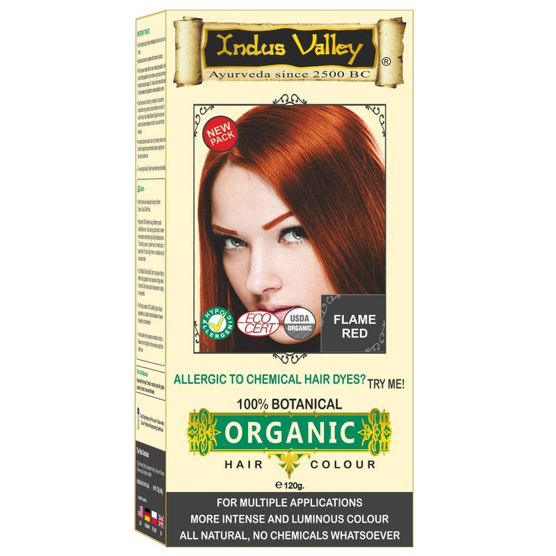 Flame Red Natural Hair Dye Color (NOT-For-Beard & Does Not Lighten Hair ...