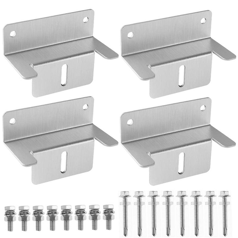 Rayong 4 Set Solar Panel Mounting Brackets 100mm Aluminum Z Brackets ...