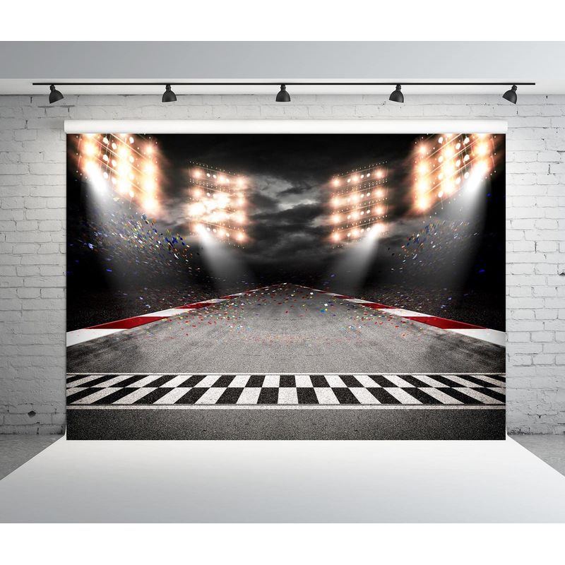 BELECO 2.1x1.5m Fabric Racing Backdrop Motorsport Finish Line Race ...