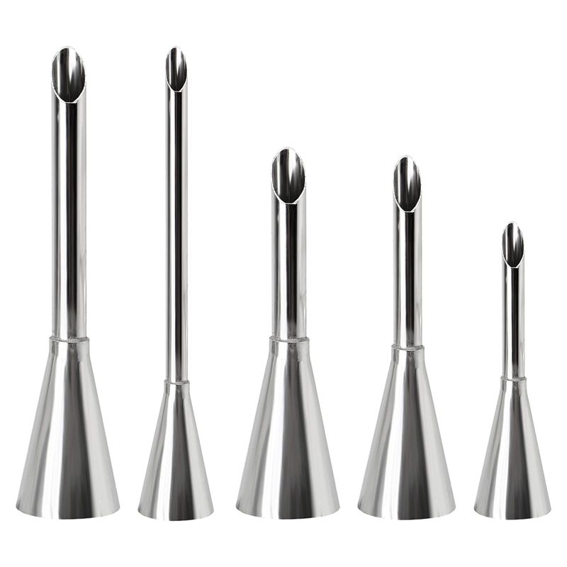 Shoe Cream Tips Set of 5 Piping Tips Stainless Steel Pastry Supplies ...