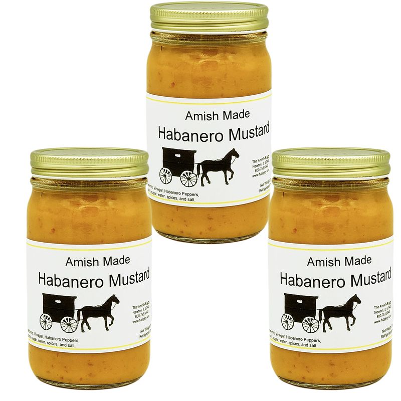 Amish Mustards - Habanero - 7 Oz Jar - Pkg of 3 Jars - Online ...