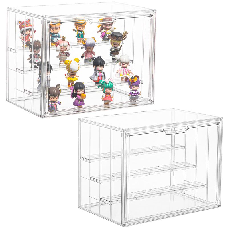 Display Case for Collectibles 4 Layer Updated Adjustable Acrylic ...