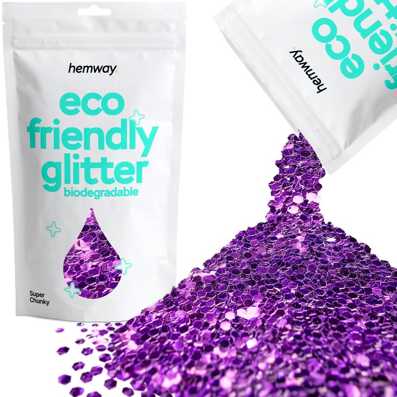Biodegradable Glitter Purple Eco Friendly Plant-Based Bio Super Chunky ...