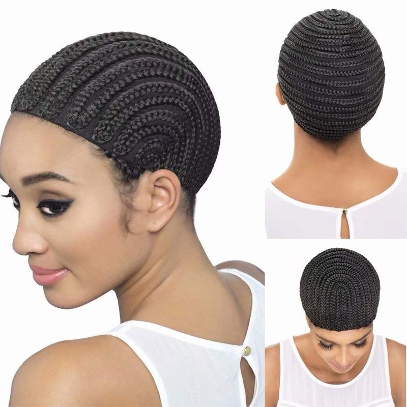 FEEL ME Braided Cap 1Pc Crochet Wig Cap in Cornrow Sew Hair for Making ...