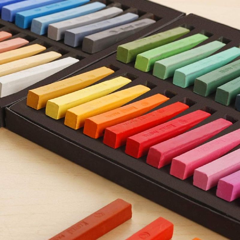 Non Toxic Artist Pastels,Square Soft Pastels Set,Chalks 12/24/36/48 ...
