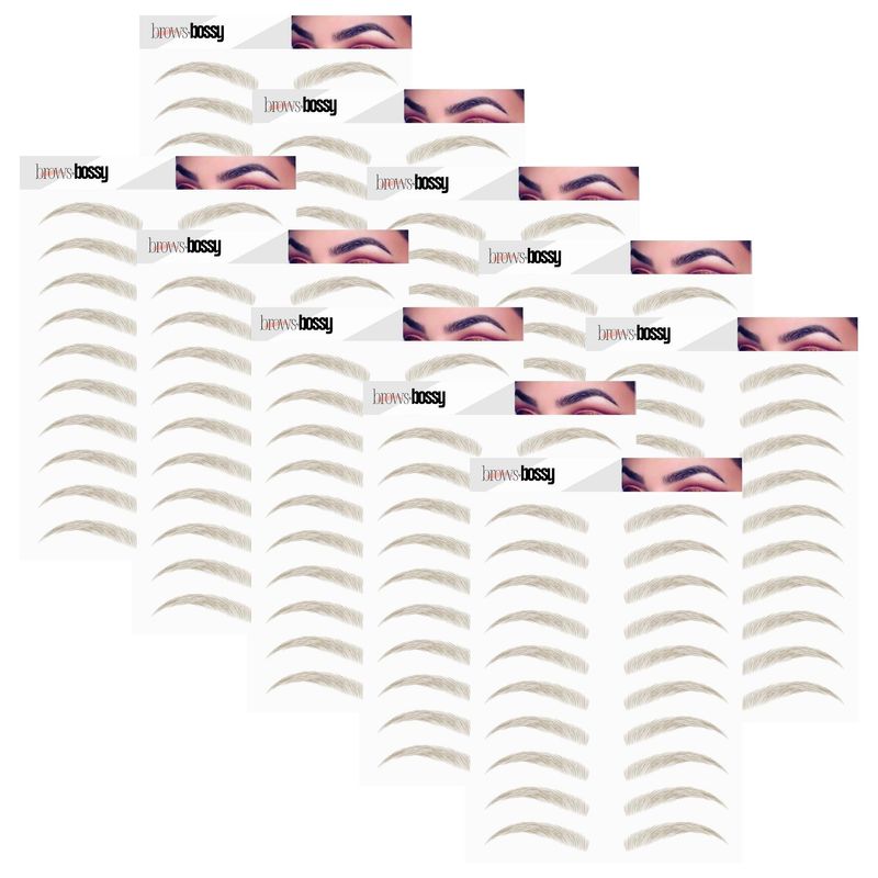 Brows by Bossy 10 Pack Temporary Eyebrow Tattoos Waterproof Eyebrow ...