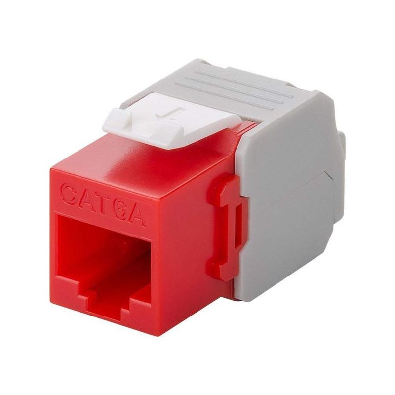 Goobay 90689 Keystone Module, RJ45, CAT 6a, UTP, Red - Online ...