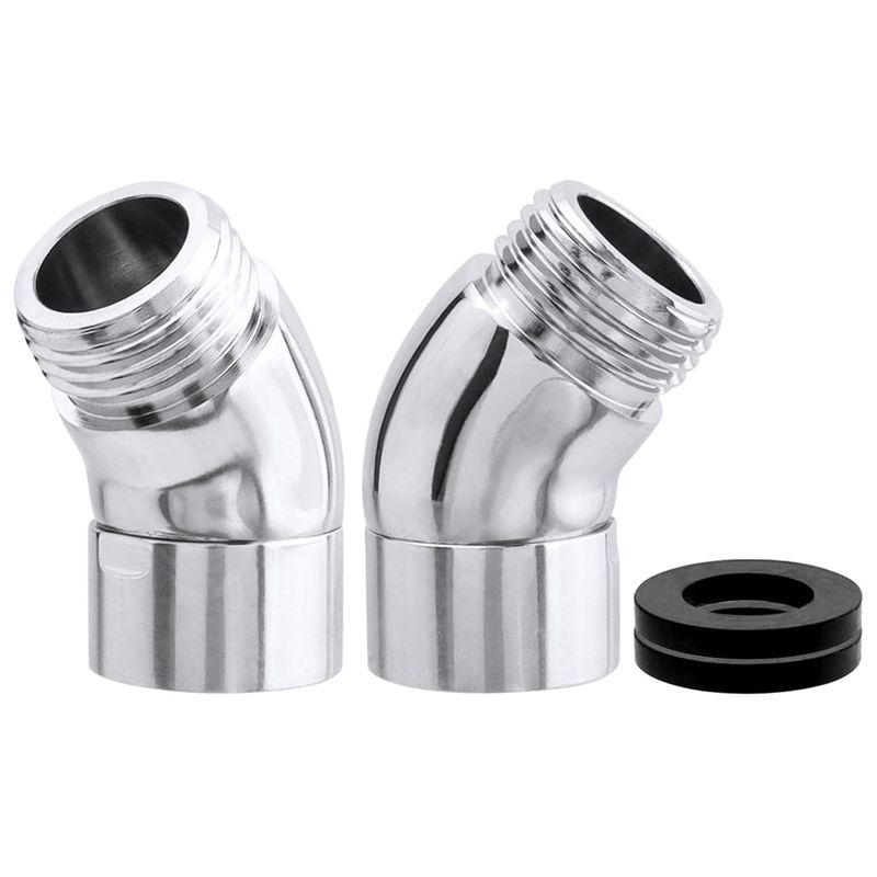 Mesee 2 Packs Shower Head Adapters 135 Degree Angle Shower-Head ...