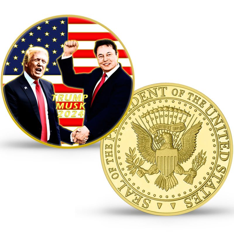 2024 Donald Trump and Elon Musk Challenge Coin, 47th Presidential ...