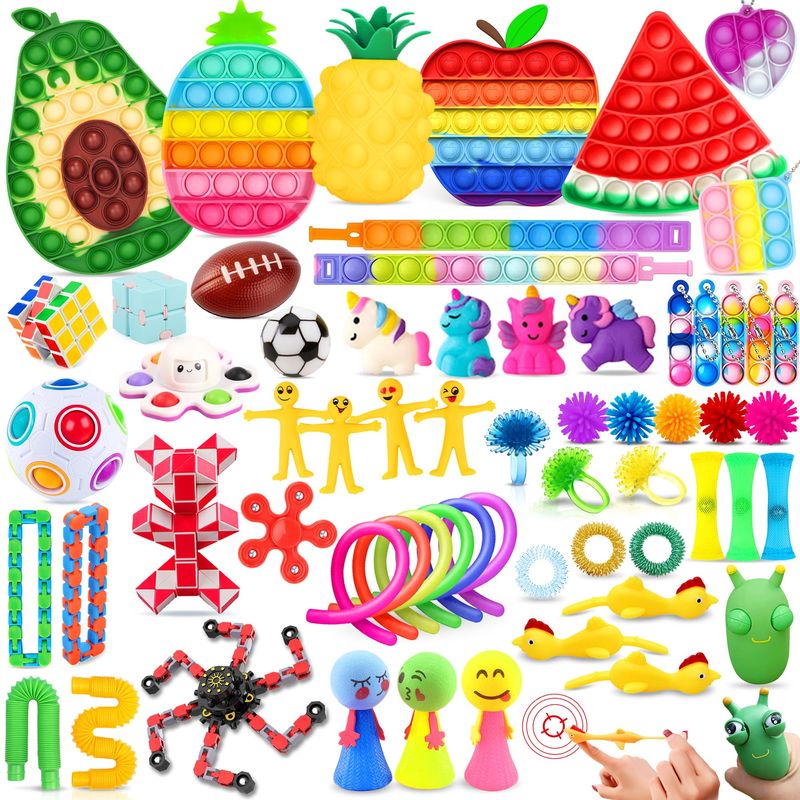 Paochocky Fidget Toy Set, 62PCS With Box Fidget Toys Pack, Sensory ...