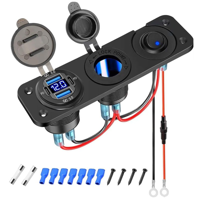 PD 30W USB C Steckdose 12V QC 3.0 USB Steckdose 12V USB Steckdose 3 in ...