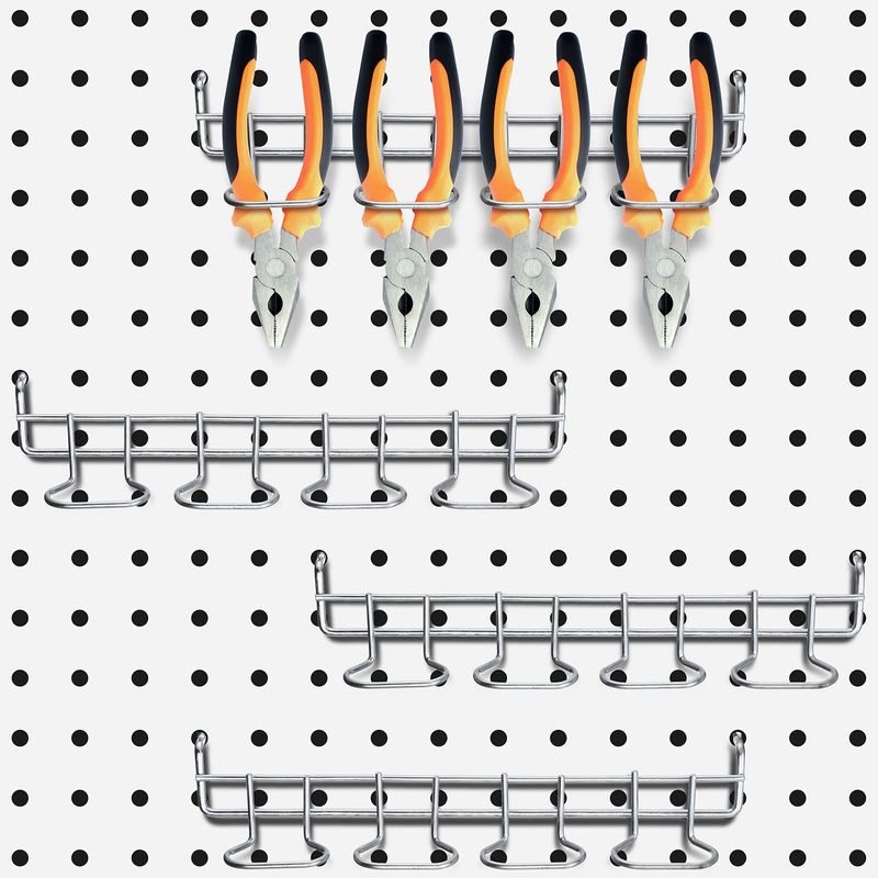 Coume 4 Pieces Pegboard Screwdriver Holders, Stainless Steel Pegboard ...