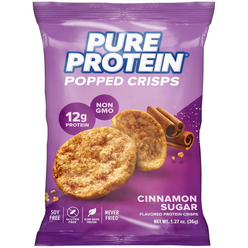 Pure Protein Popped Crisps Cinnamon Sugar High Protein Snack 12G ...