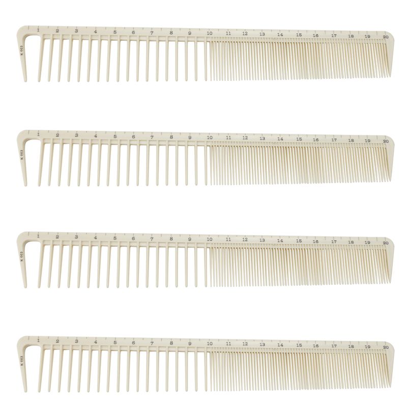 4PCS Hair Cutting Combs with Ruler Measurements, Peines de Corte con ...