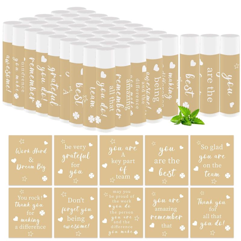 50 PCS Employee Staff Appreciation Gifts Bulk Team Lip Balms Coworkers ...