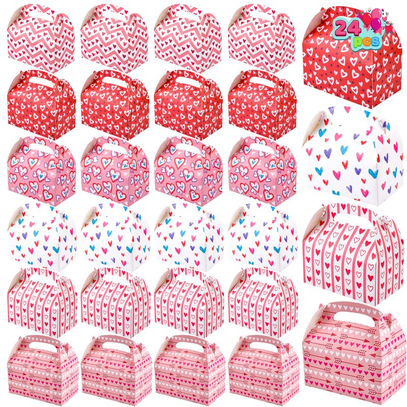 JOYIN 24 Pcs Valentine’s Day Gift Treat Boxes, Cookie Boxes with ...