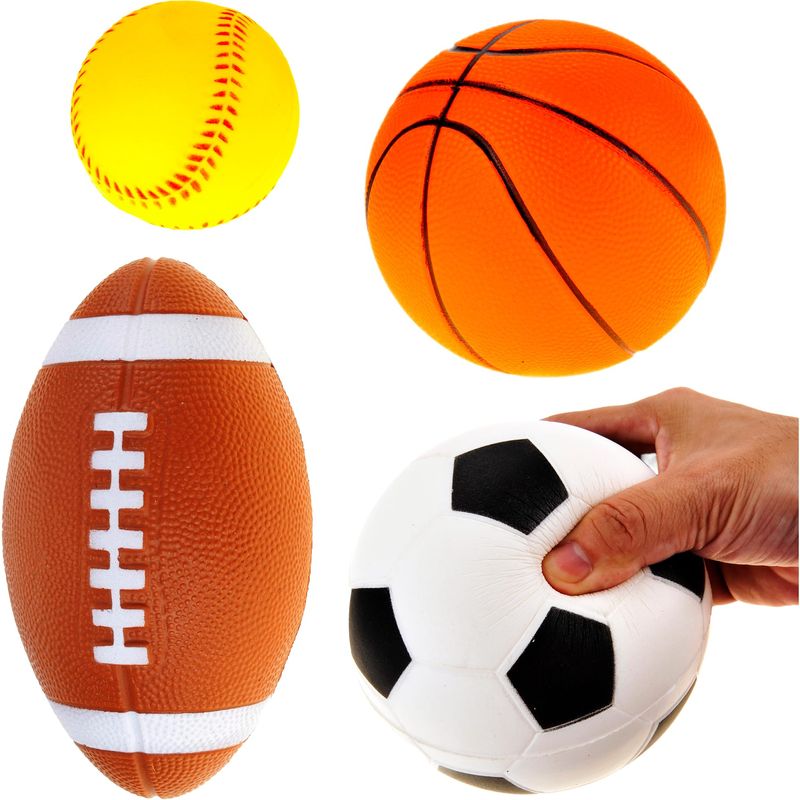 PowerTRC Foam Sports Toys for Toddlers 1-3 | Soft Soccer Ball, Football ...