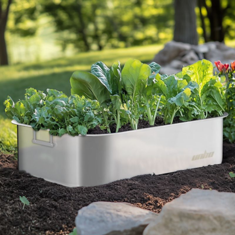 3x Raised Garden Bed Stainless Steel Planter Boxes for Vegetables ...