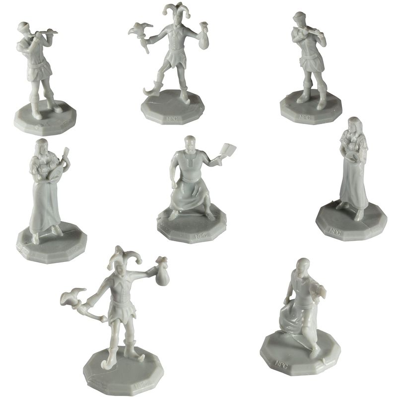 Monster Townsfolk Mini Fantasy Figures - 8pc Entertainer Non Player ...