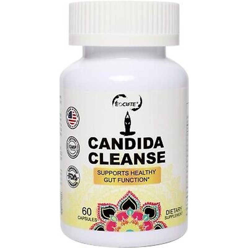 EOCUTE Candida Cleanse Gut Colon Support Natural Herbs for Intestinal ...