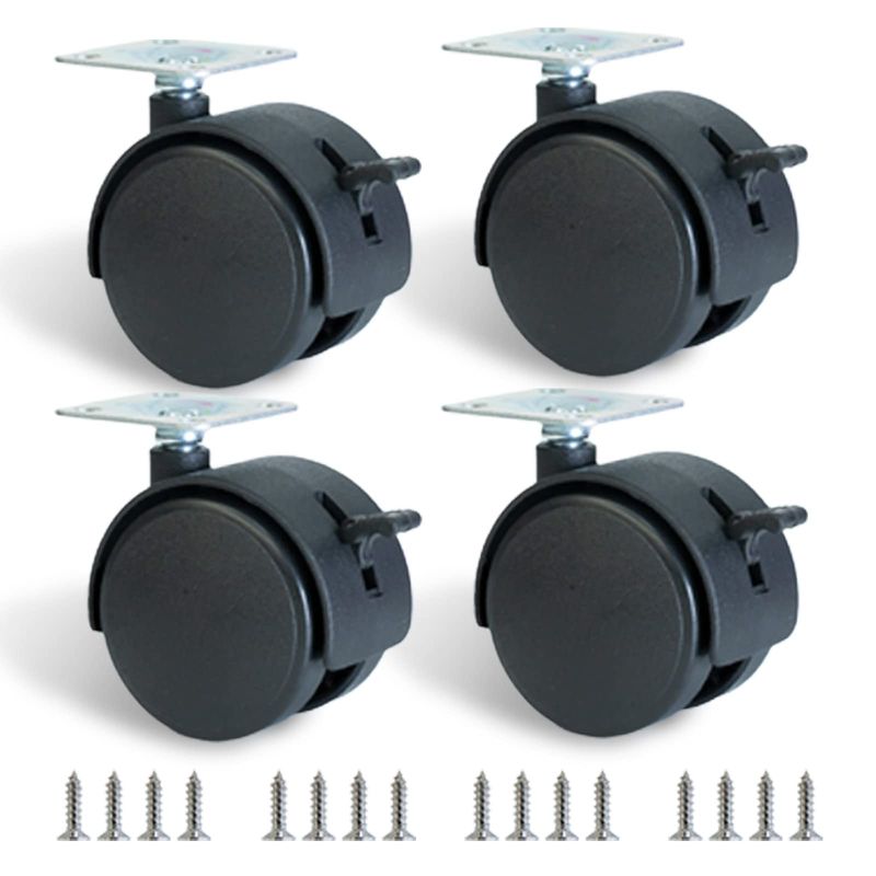 Dalyndar 2 Inch Furniture Caster Wheels 4pcs Swivel Plastic Rollers ...