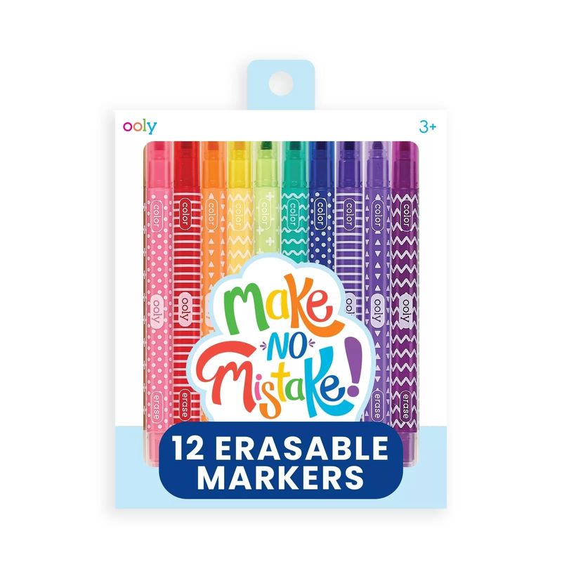 Ooly Make No Mistake Erasable Markers, Stress and Mess Free Marker Pack ...
