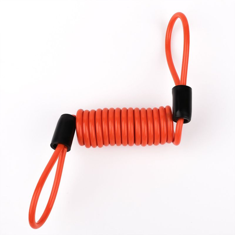 YJS Disc Lock Reminder Cable Bike Motorcycle Alarm Safety Lanyard Spring Coil Wire SPC001 ...