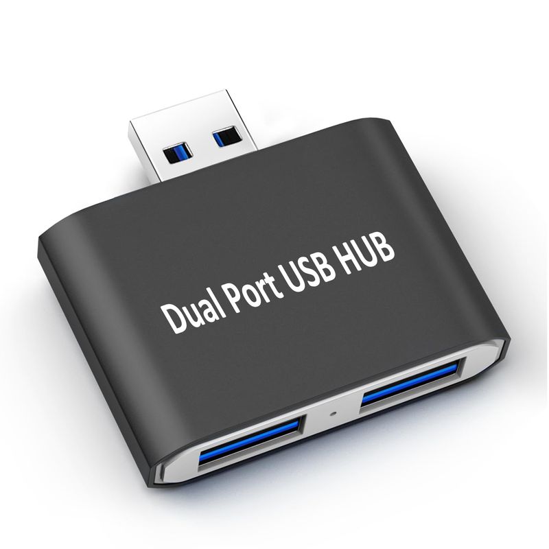 USB Hub,USB Expander,2 Ports USB Hub Adapter Ultra Slim Portable USB 3. ...
