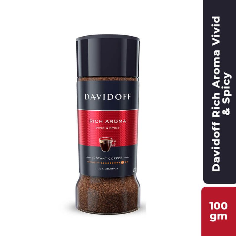 DAVIDOFF Rich Aroma Vivid & Spicy 100gr Instant Coffee in Glass ...
