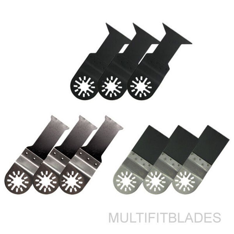 9pc Oscillating Tool Universal Bi-Metal Saw Blade Kit-older Bosch Multi ...