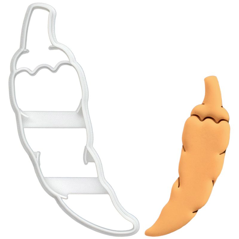 BAKERLOGY Chili Pepper Cookie Cutter - Detailed Biscuit Cutter Design ...