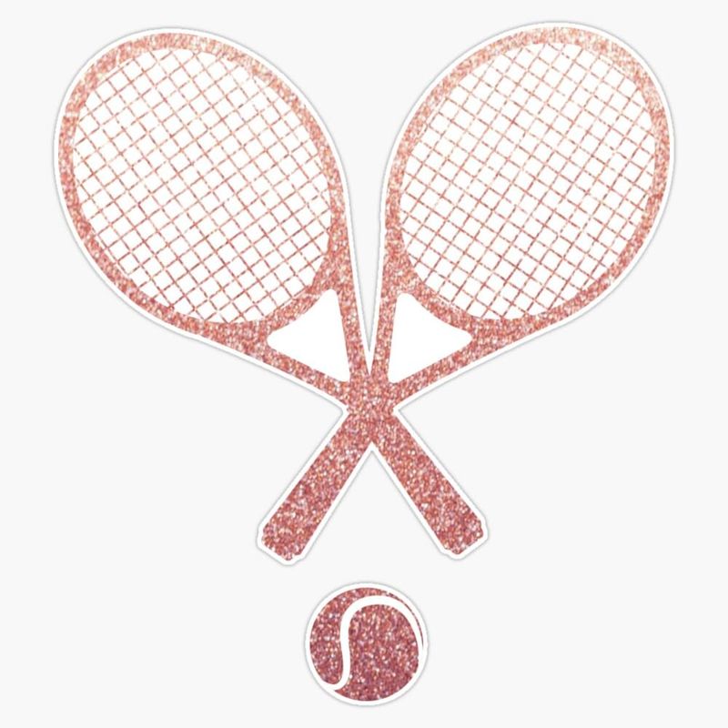Tennis Racket ROS Gold, Tennis Racket Pink Sticker Vinyl Waterproof ...