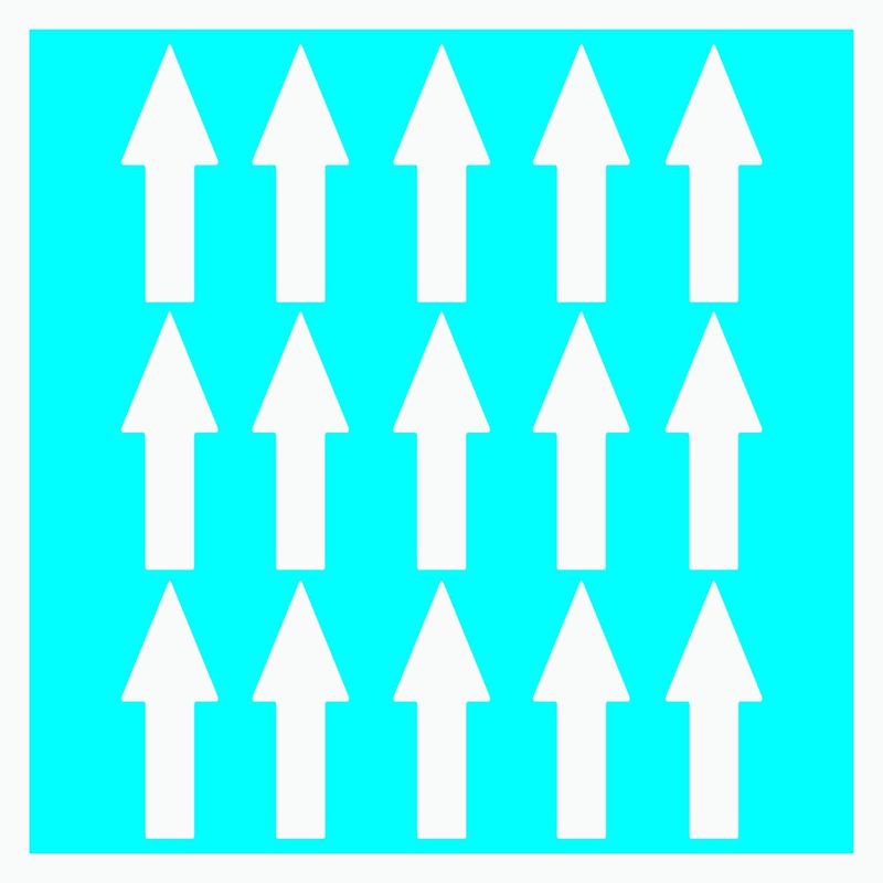 LiteMark Arrow Stickers Removable Matt White Decal - Ideal for Floors ...