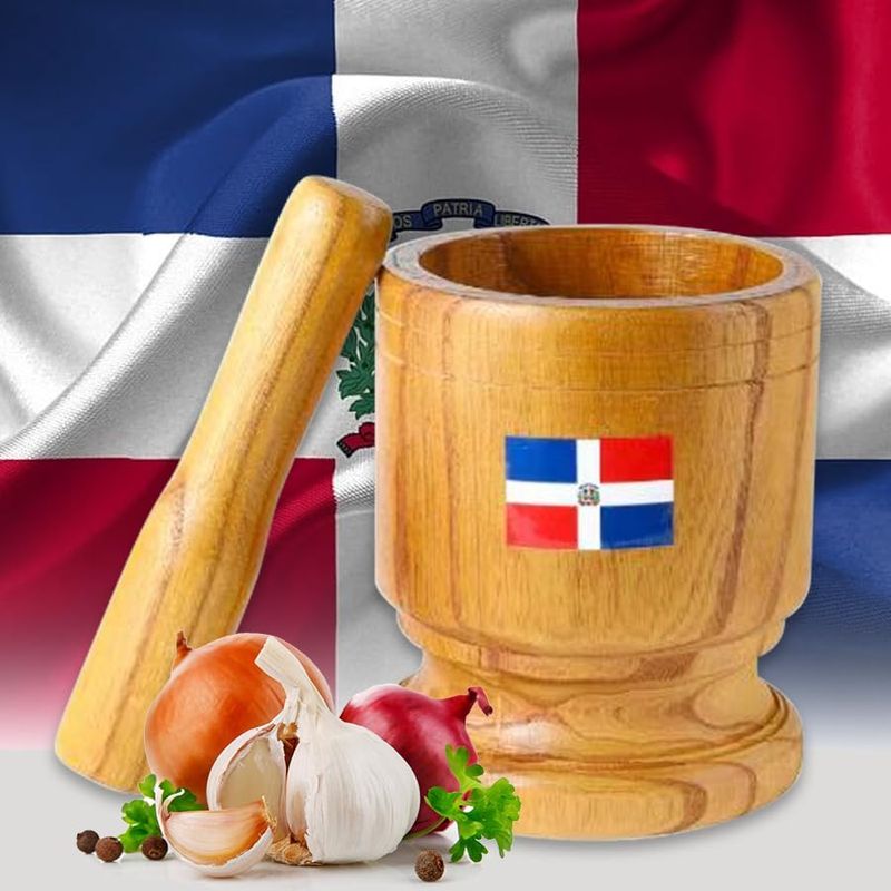 Dominican Republic Pilon Mortar & Pestle Wide – Full Size for Cooking ...