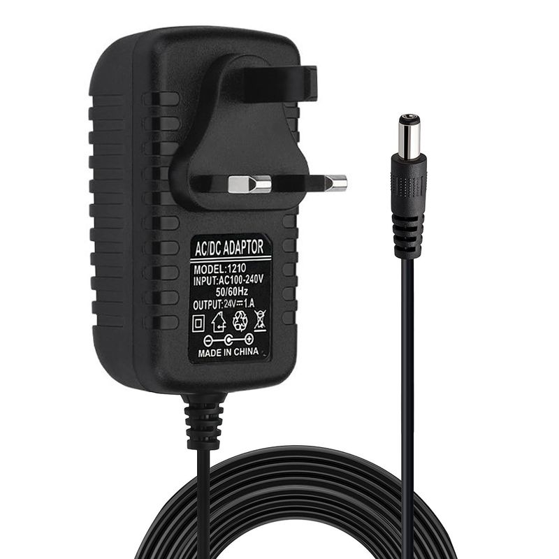 24V 1A Power Supply Adapter 100-240V 50/60hz 24 Volt AC to DC 5.5x2.1mm ...