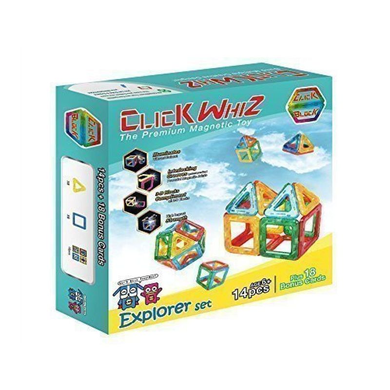 ClickBlock 2D Magnetic Building Explorer Set, 14 Pc - EveryMarket