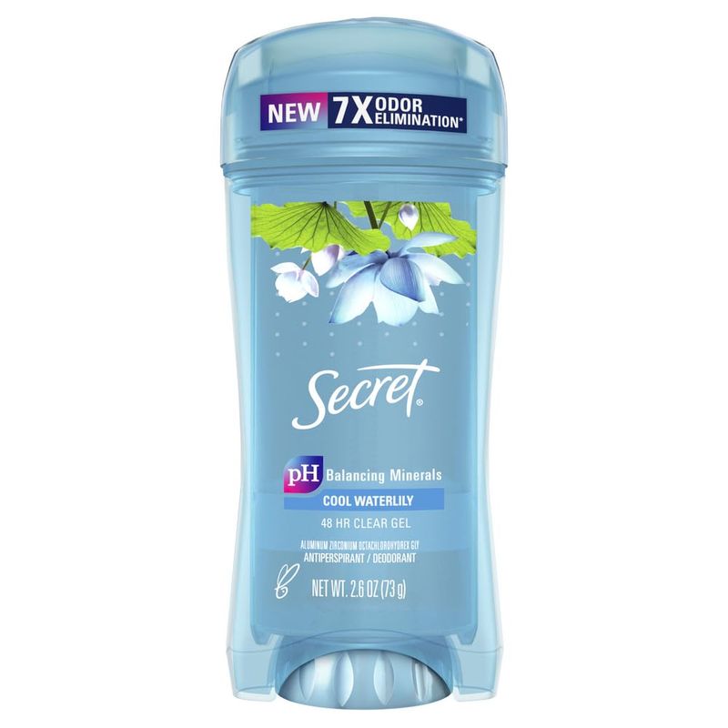 Secret Fresh Antiperspirant and Deodorant Clear Gel, Cool Waterlily, 2. ...
