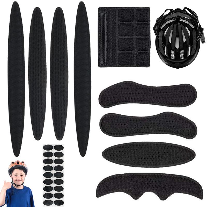 Bicycle Helmet Padding Foam Padding Velcro Dots Kit, Universal Bicycle ...