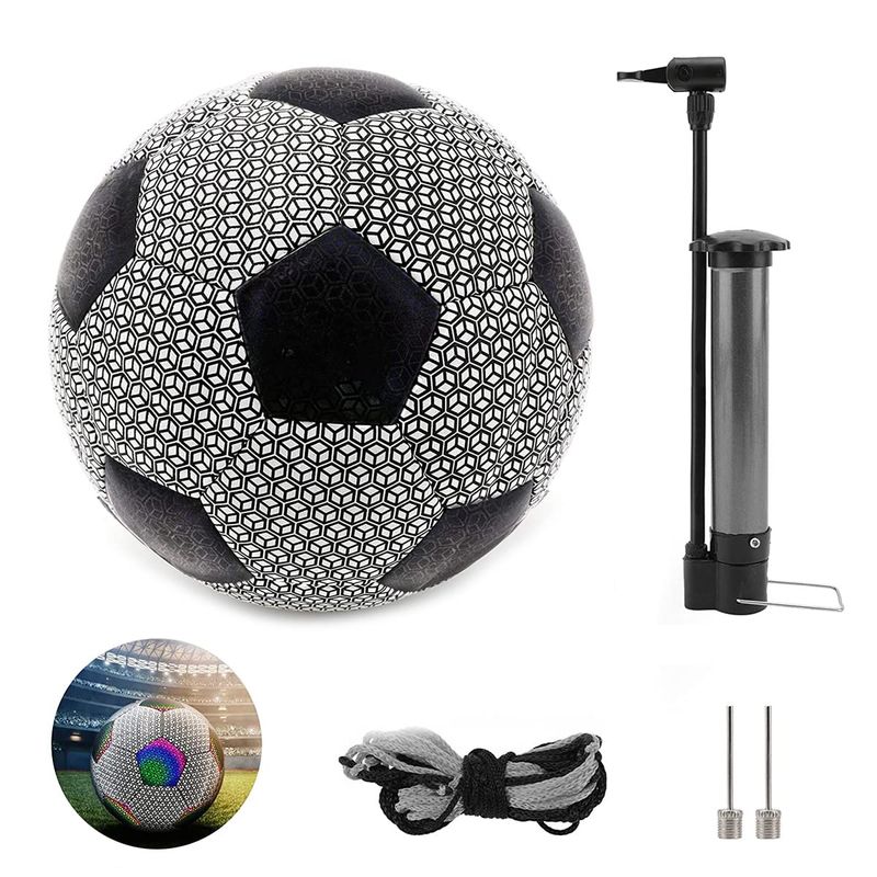 Hsthe Sea Reflective Football Size 4 Holographic Glowing Reflective ...