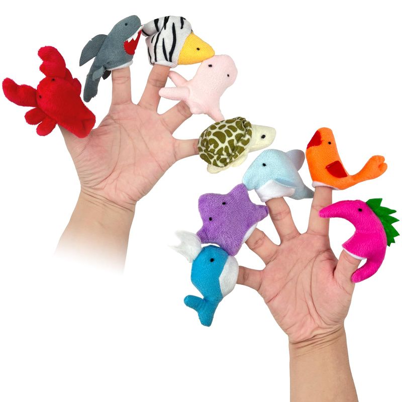 Sealive Plush Animals Finger Puppet Toys - Mini Plush Figures Toy ...