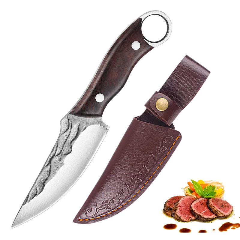 Fubinaty Chef Knife 4.5 Inch Small Kitchen Knives Handmade Forged Full ...