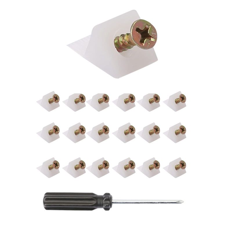 100 Pieces Drawer Base Support Brackets with Screws, Furniture Drawer ...