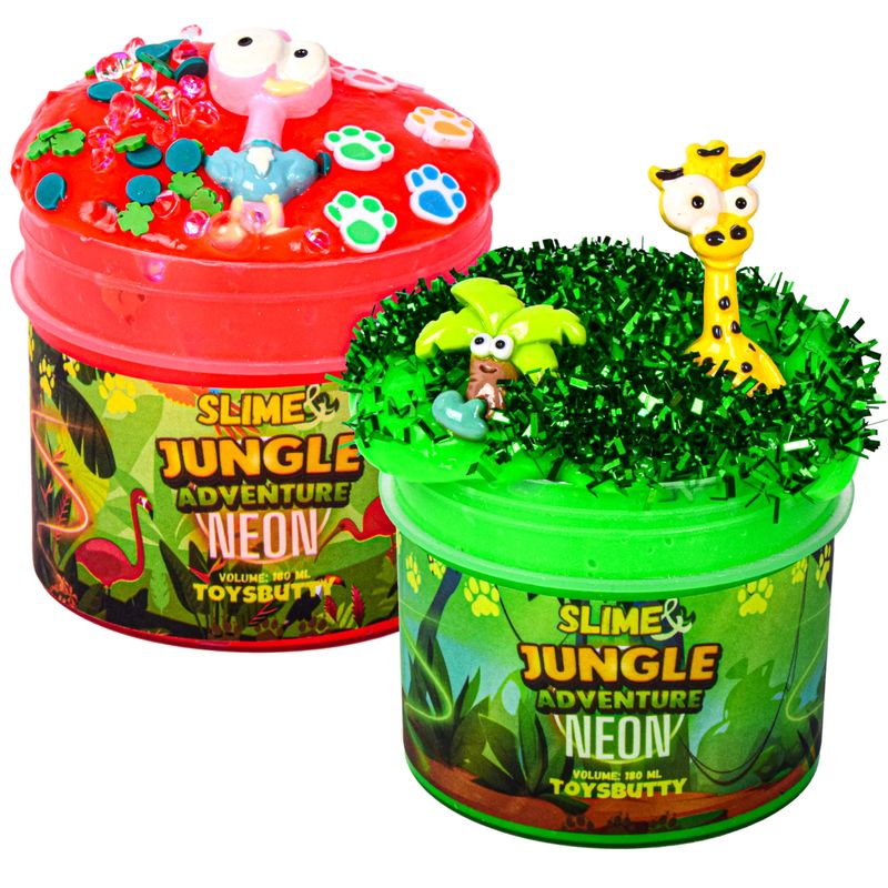 ToysButty 2 Slime Pack Neon Slime Kit for Girls Boys, Create with Kids ...