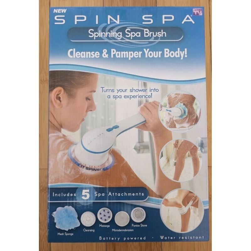 Spin Spa Spinning Spa Body Brush with 5 Attachments, As Seen On TV ...