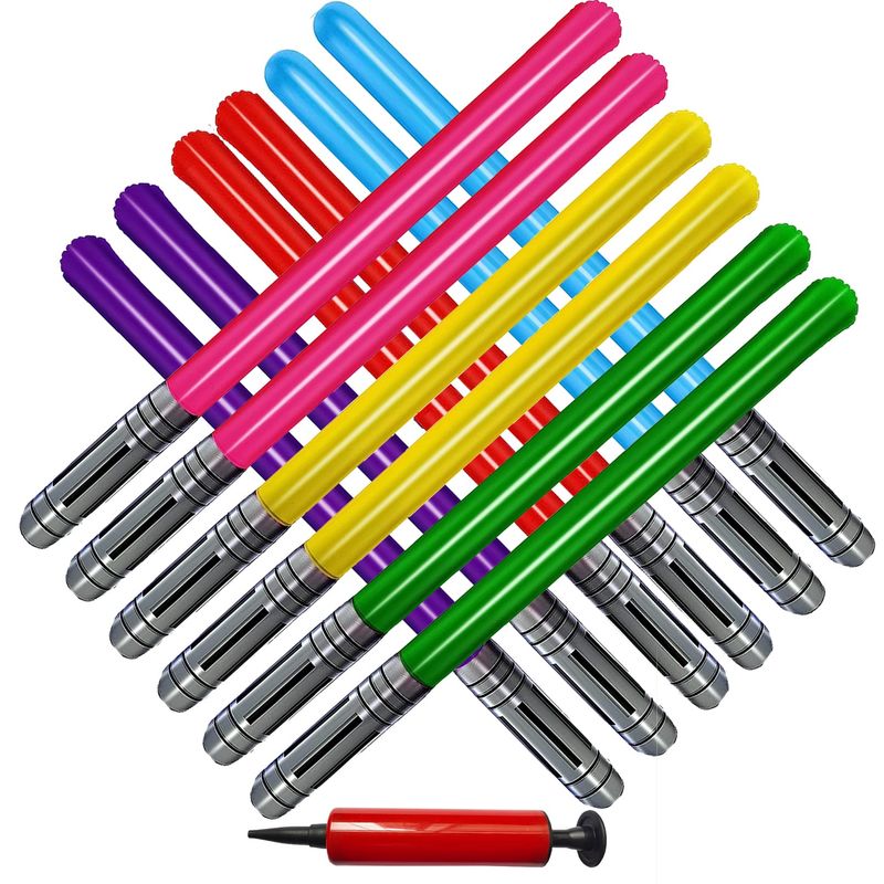 13 Pieces Inflatable Light Saber Sword Toys,13 Pieces Inflatable Light ...